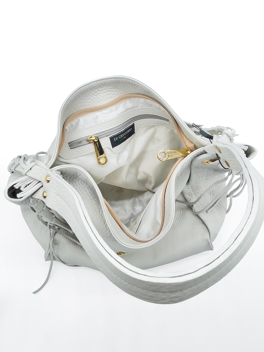 Di Gregorio Original Made in Italy Leather Bag S141 Panna - 1969 Boutique